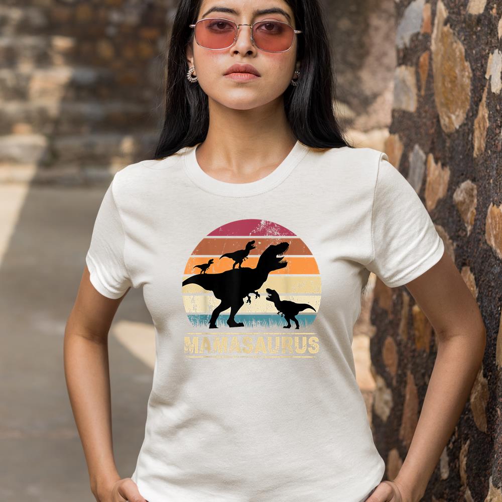 Mamasaurus T-Rex Dinosaur Dino Triplet - Mom with three Kids - Top5Lab