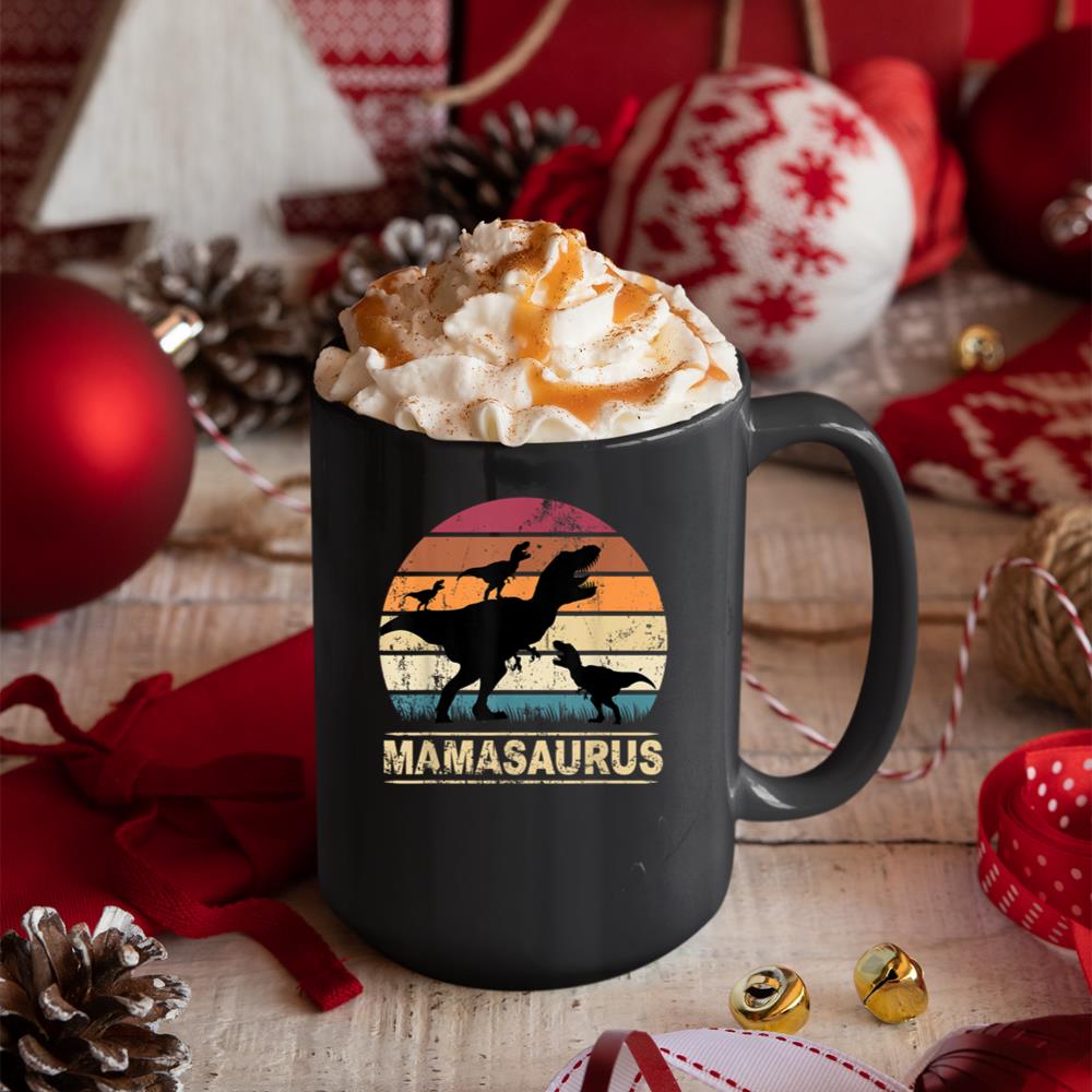 Mamasaurus T-Rex Dinosaur Dino Triplet - Mom with three Kids - Top5Lab