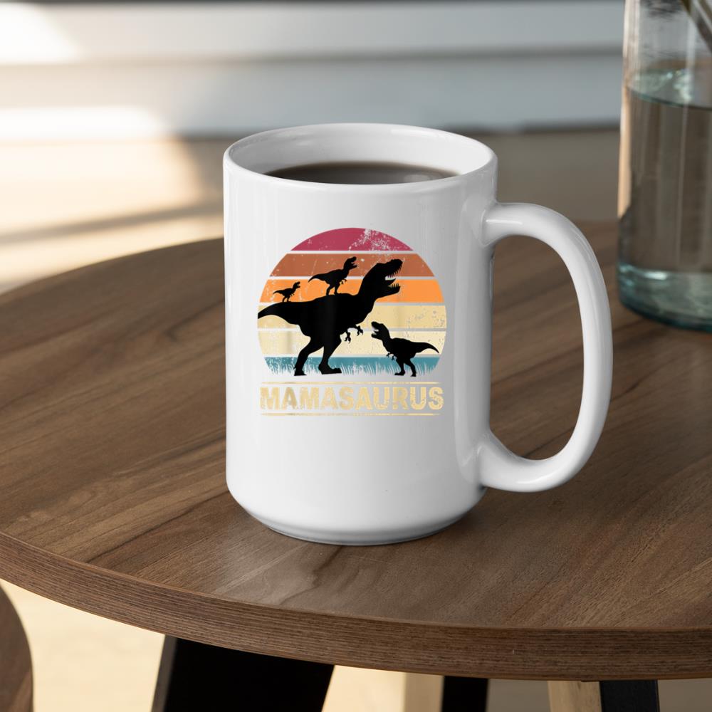 Mamasaurus T-Rex Dinosaur Dino Triplet - Mom with three Kids - Top5Lab