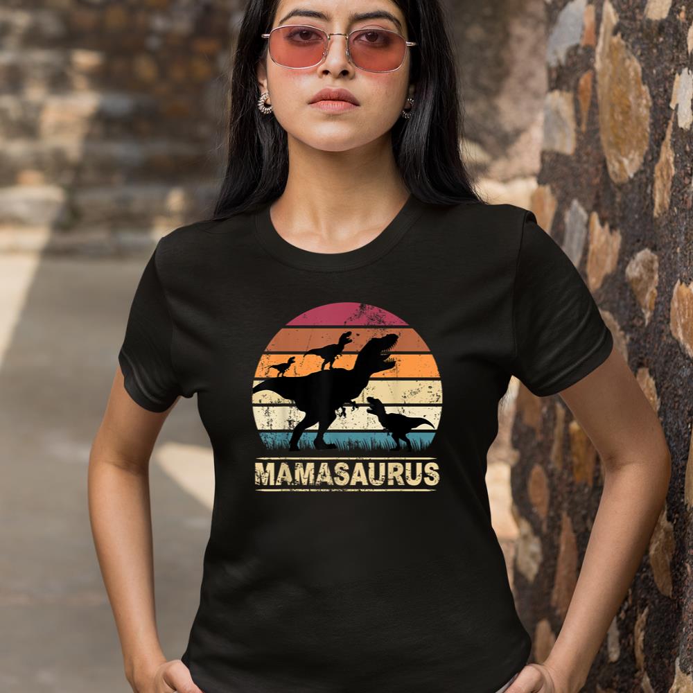 Mamasaurus T-Rex Dinosaur Dino Triplet - Mom with three Kids - Top5Lab